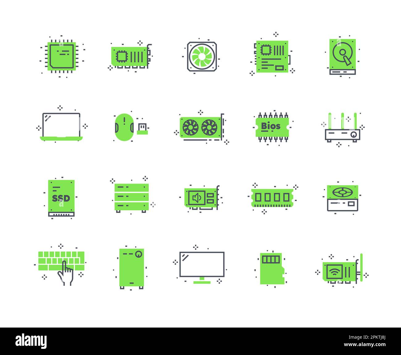 Cartoon illustration computer cpu unit hi-res stock photography and ...