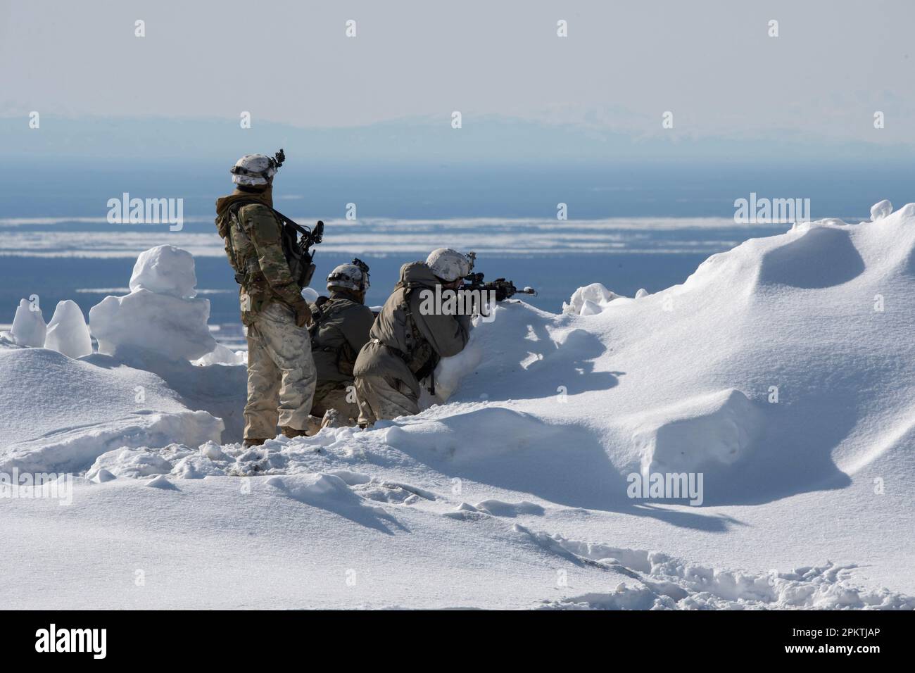 U.S. Army infantrymen with Bayonet Company, 1st Battalion, 5th Infantry ...