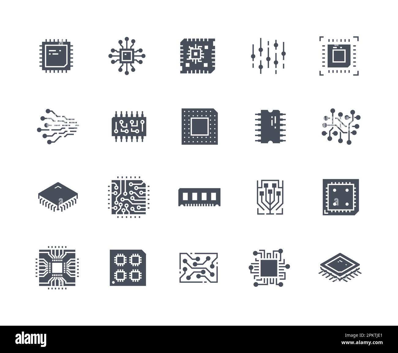 Chips icons black set Stock Vector Image & Art - Alamy