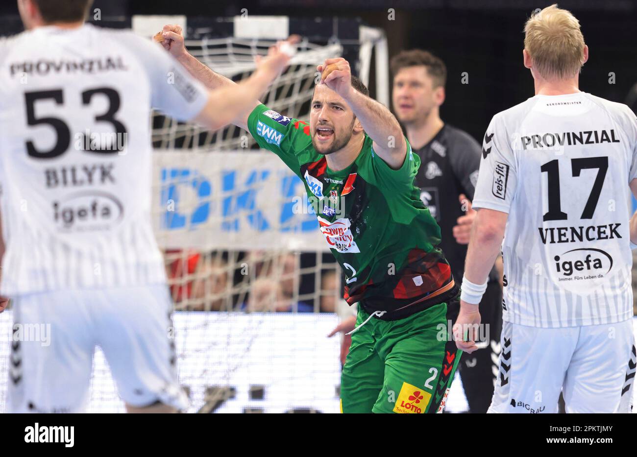 Keel, Deutschland. 09th Apr, 2023. firo: 09.04.2023 handball, first ...