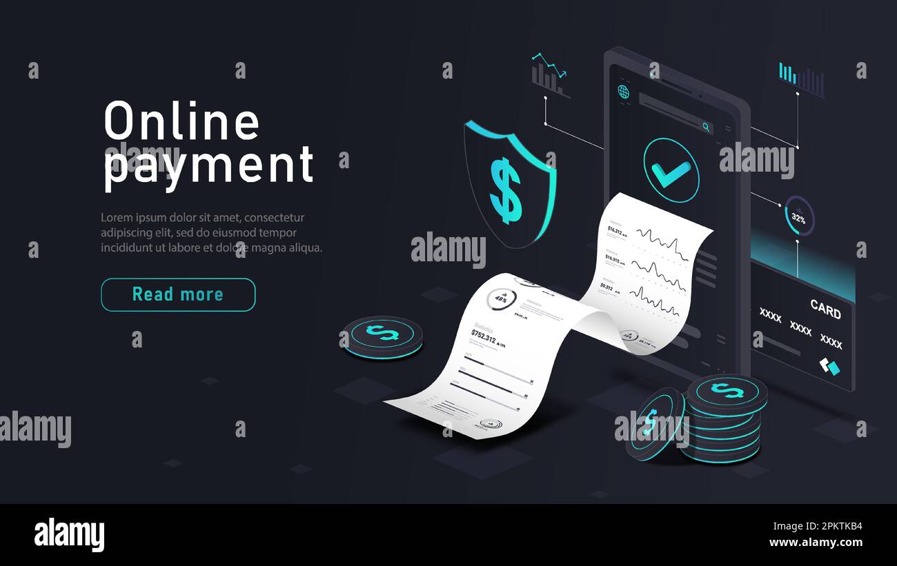 Isometric vector cash receipt hi-res stock photography and images - Alamy