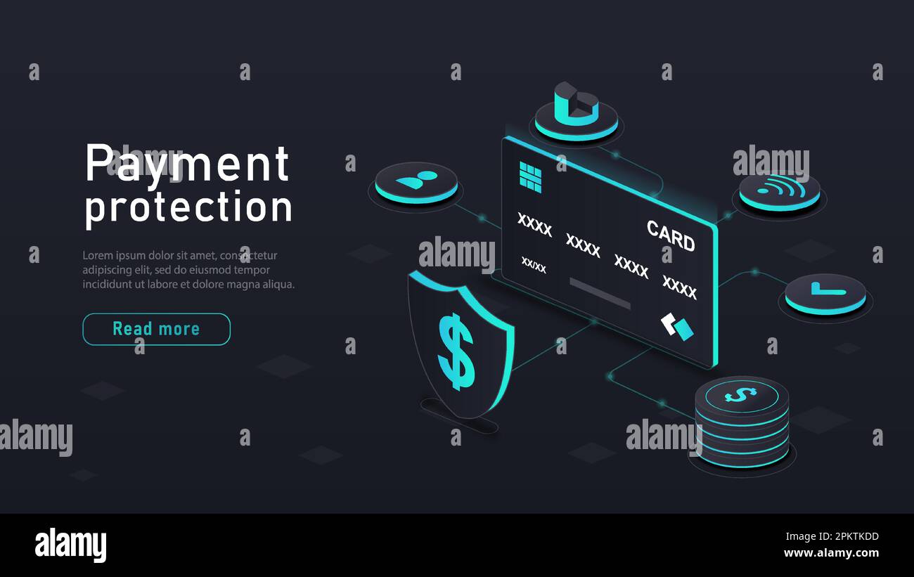 Isometric payment protection Stock Vector Image & Art - Alamy