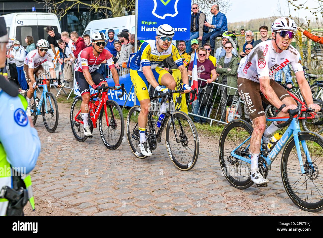 Gruson, France. 09th Apr, 2023. Gilles De Wilde from Team Flanders ...