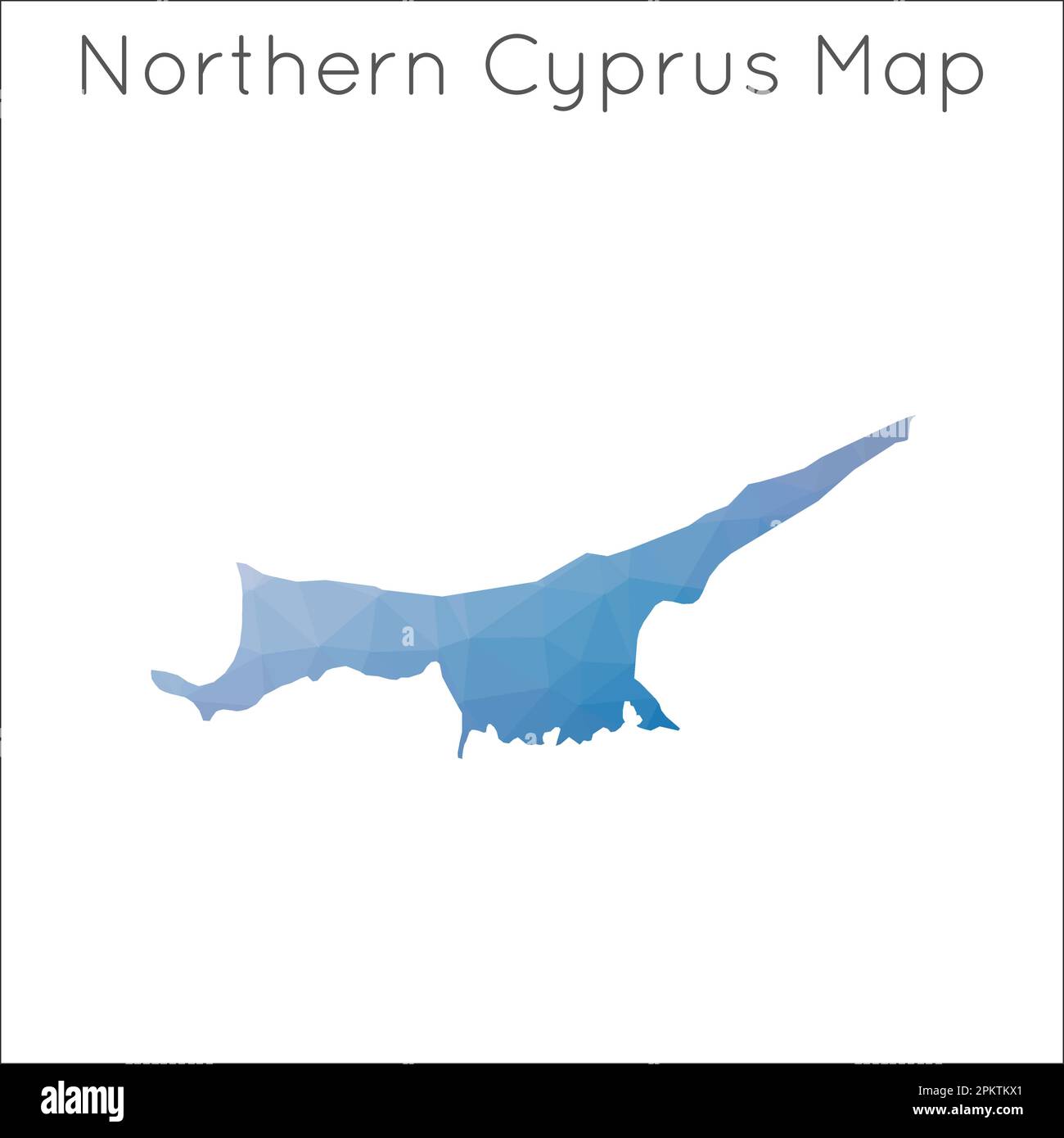 Low Poly map of Northern Cyprus. Northern Cyprus geometric polygonal ...