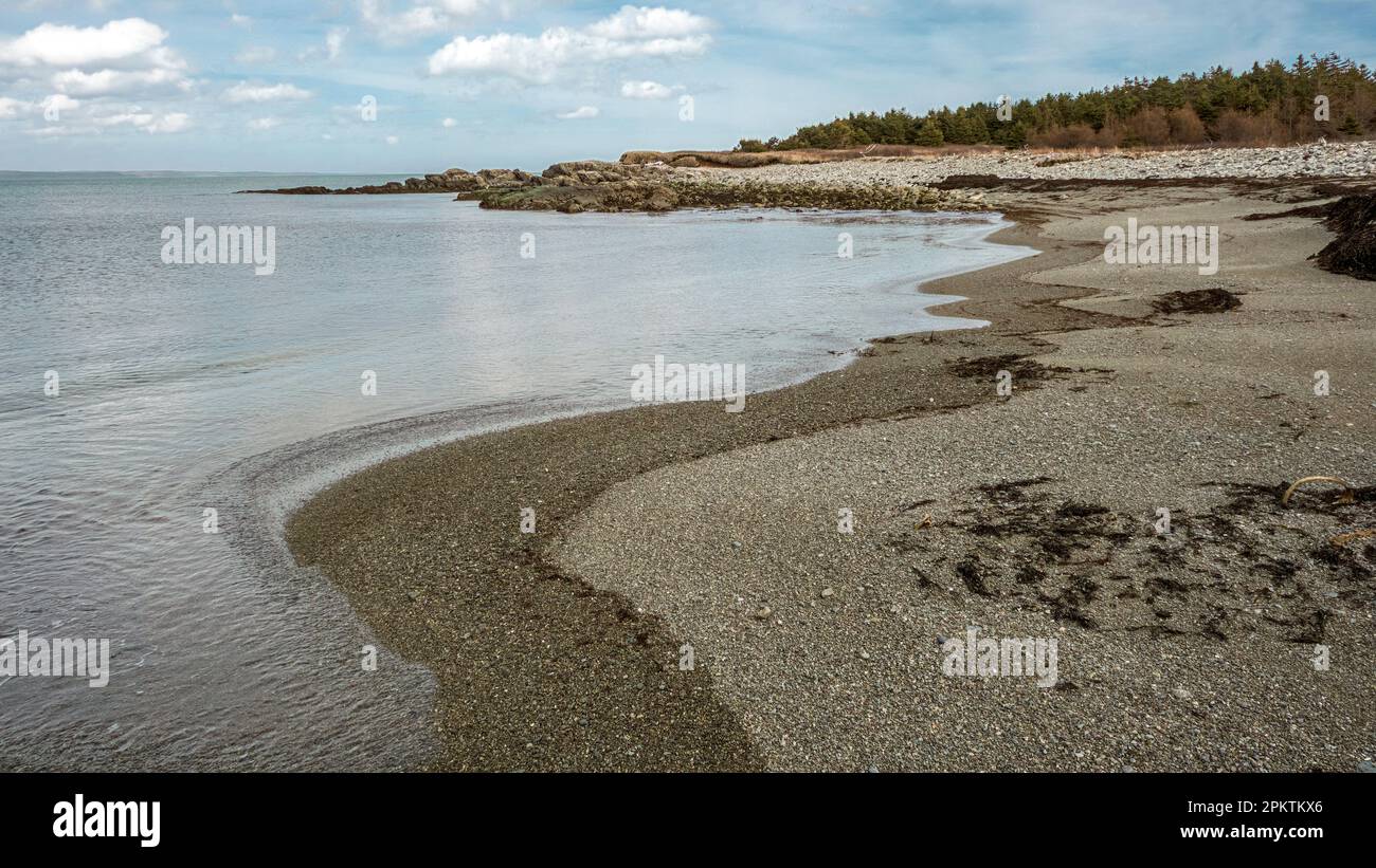 Beautiful pebble beach located on Gabarus Bay Nova Scotia Stock Photo ...