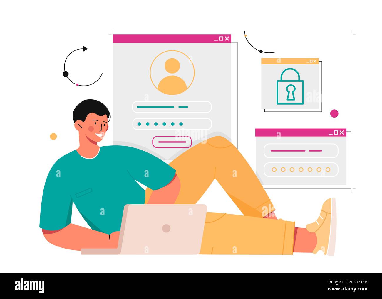 Authorization in profile Stock Vector Image & Art - Alamy