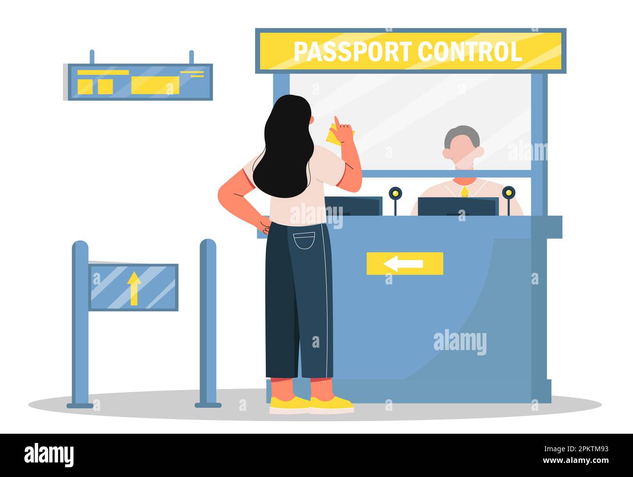 Officer passport airport hi-res stock photography and images - Alamy