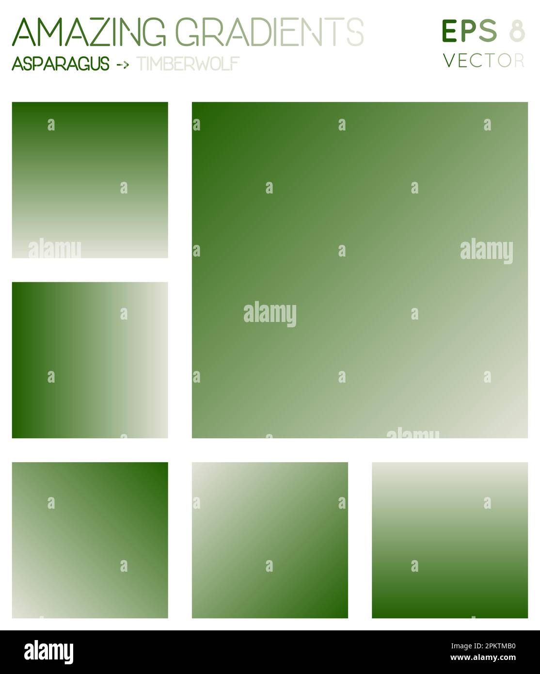 Colorful gradients in asparagus and timberwolf color tones. Actual ...