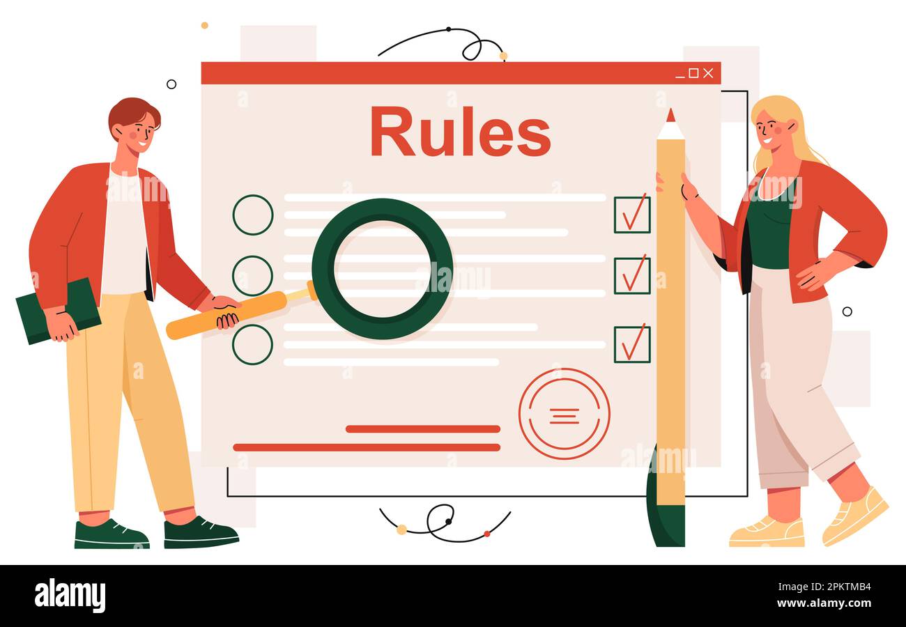 People with rules Stock Vector Image & Art - Alamy