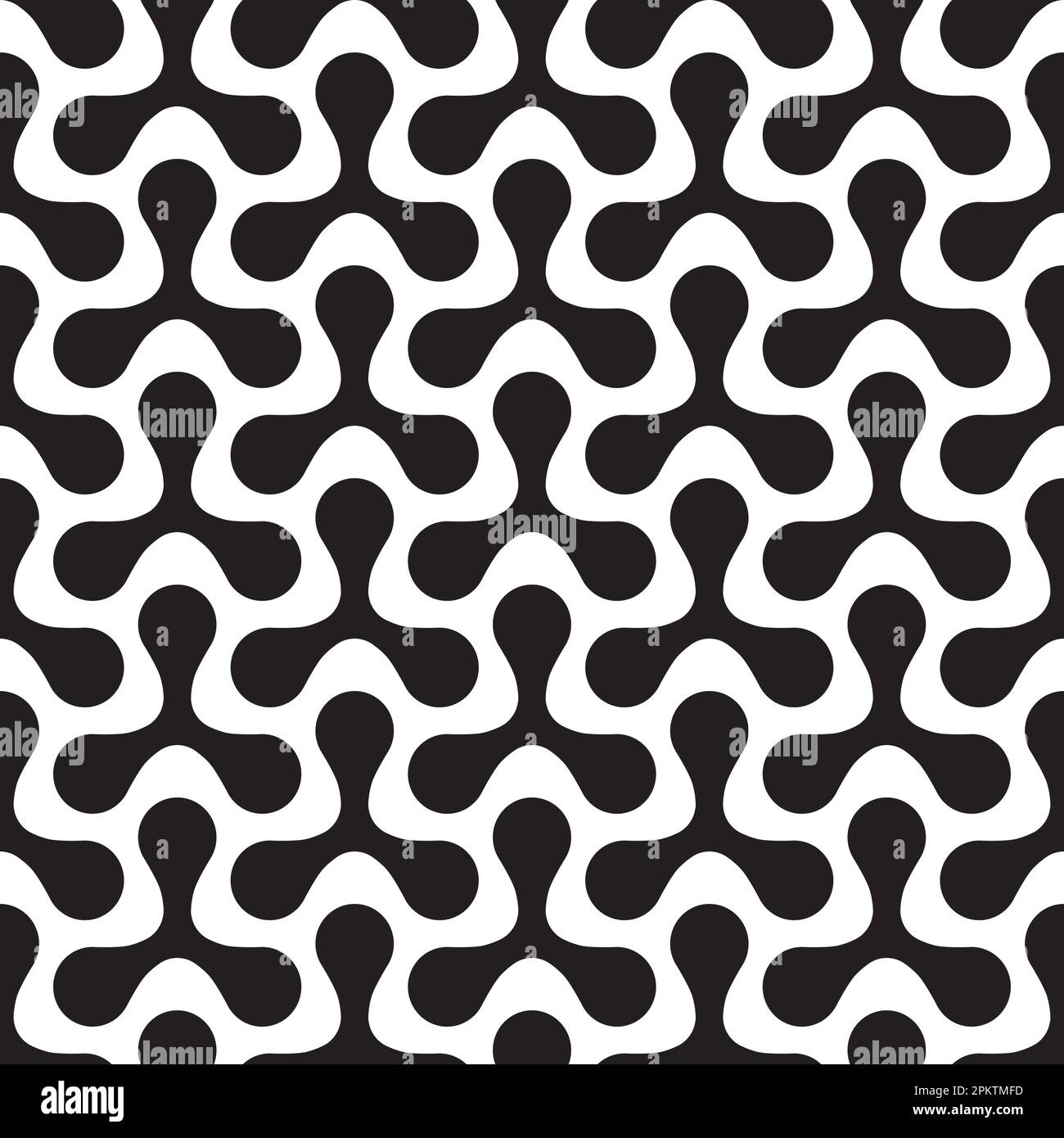 Seamless organic interlocking shape pattern background Stock Vector ...