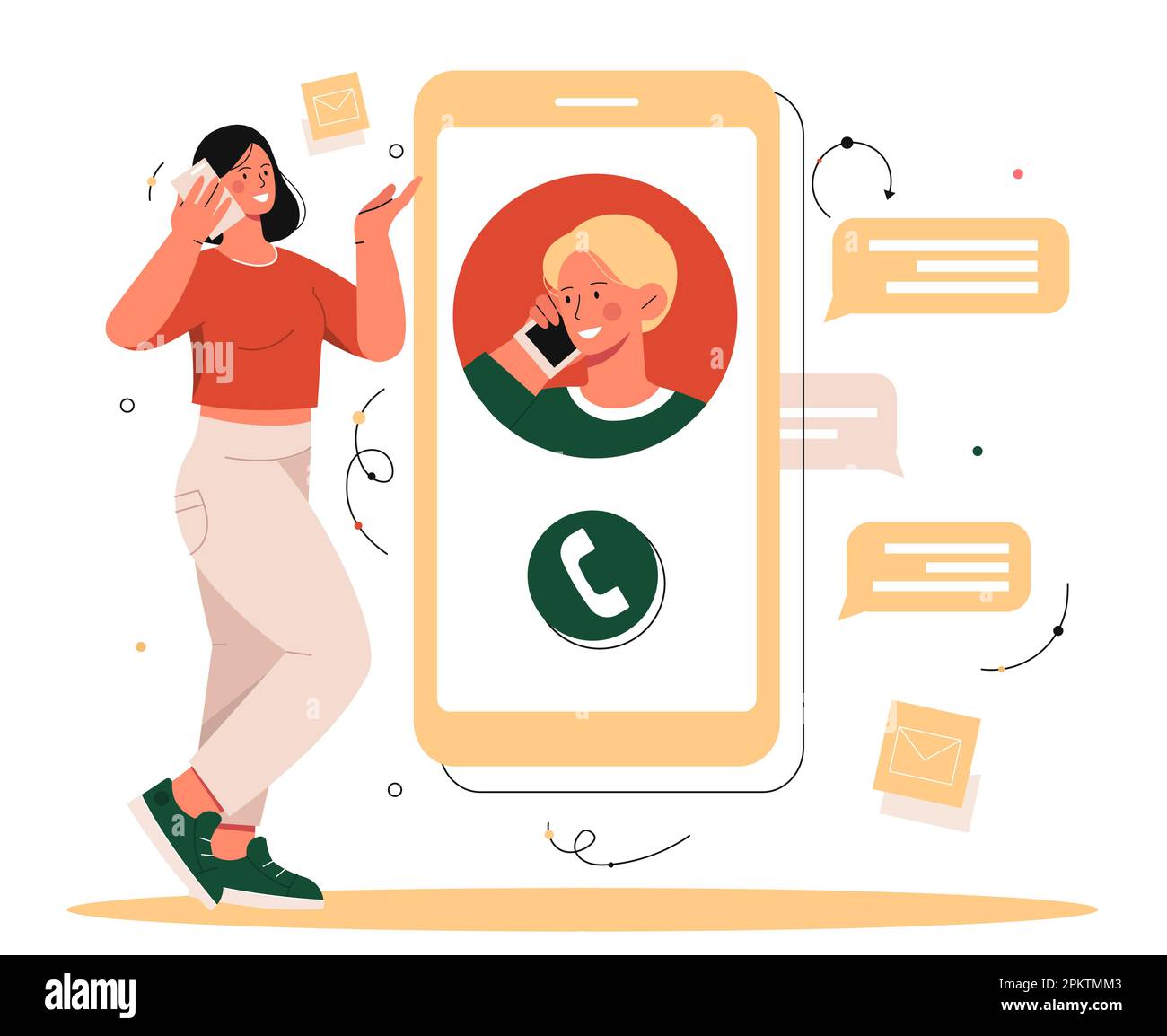 Call boyfriend Stock Vector Images - Alamy