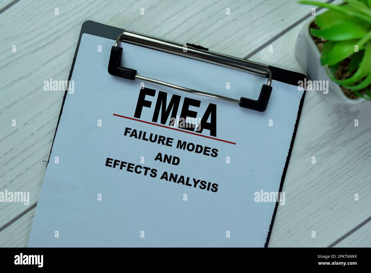 Concept of FMEA - Failure Modes and Effects Analysis write on paperwork ...