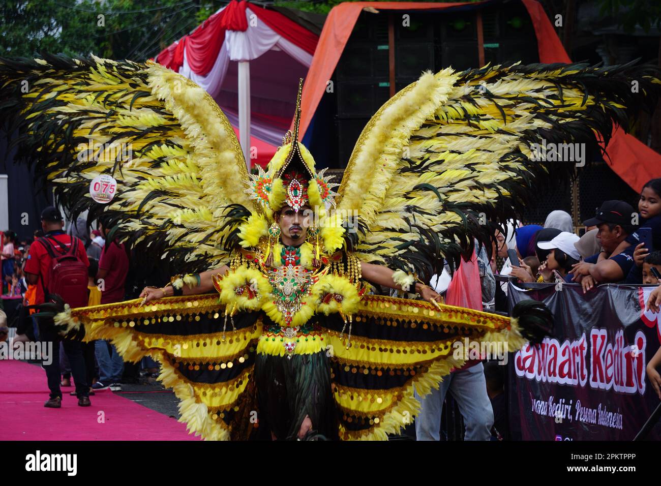The participant in Biro Fashion Carnival. This is one of the Indonesian costume carnivals Stock ...