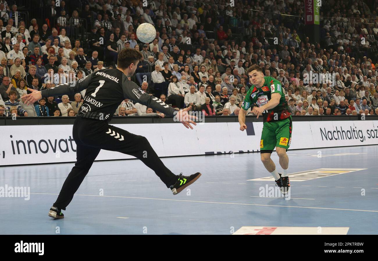 Keel, Deutschland. 09th Apr, 2023. firo: 09.04.2023 handball, first ...
