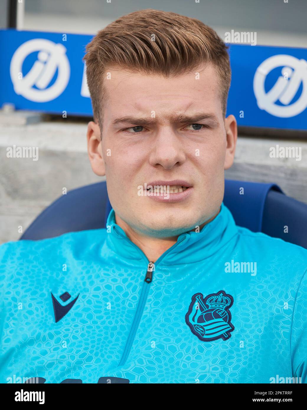 Alexander Sorloth of Real Sociedad in action during the La Liga ...