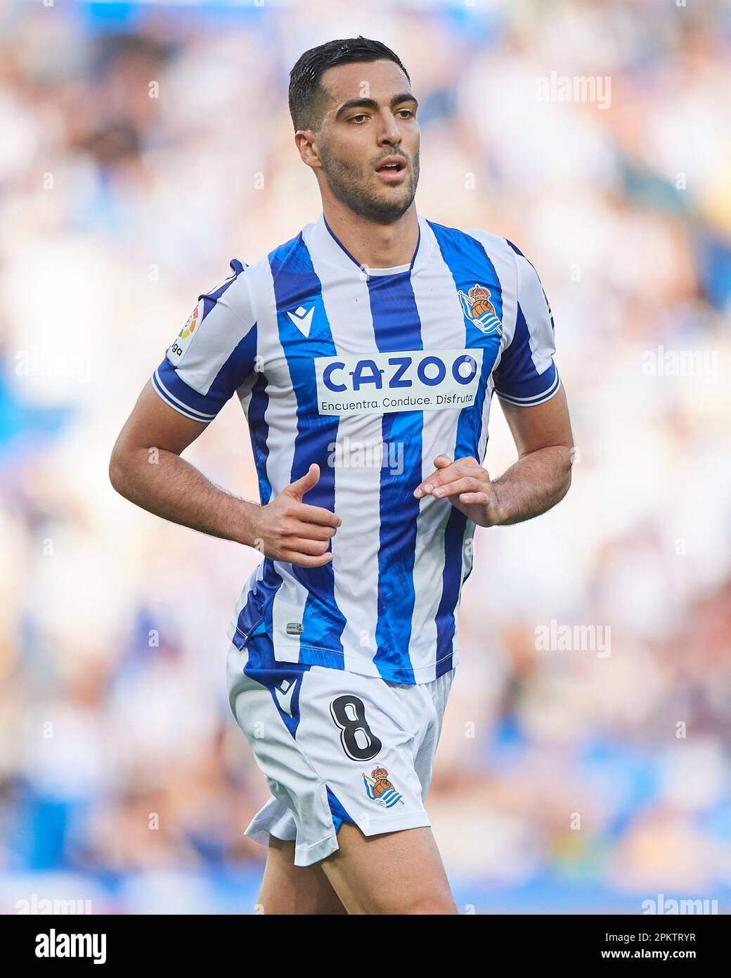 Mikel Merino of Real Sociedad in action during the La Liga Santander ...
