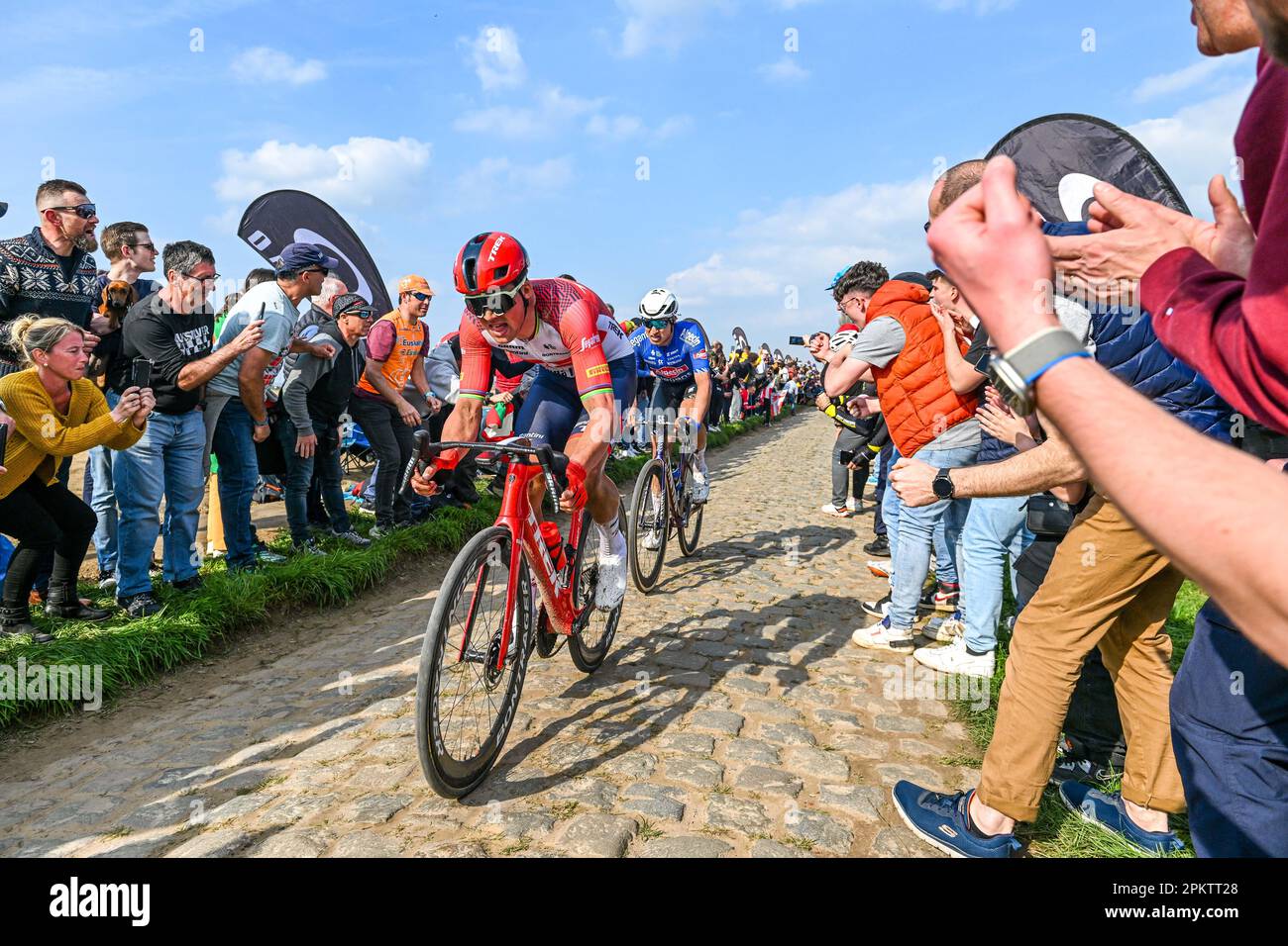 Gruson, France. 09th Apr, 2023. Mads Pedersen from team Trek ...