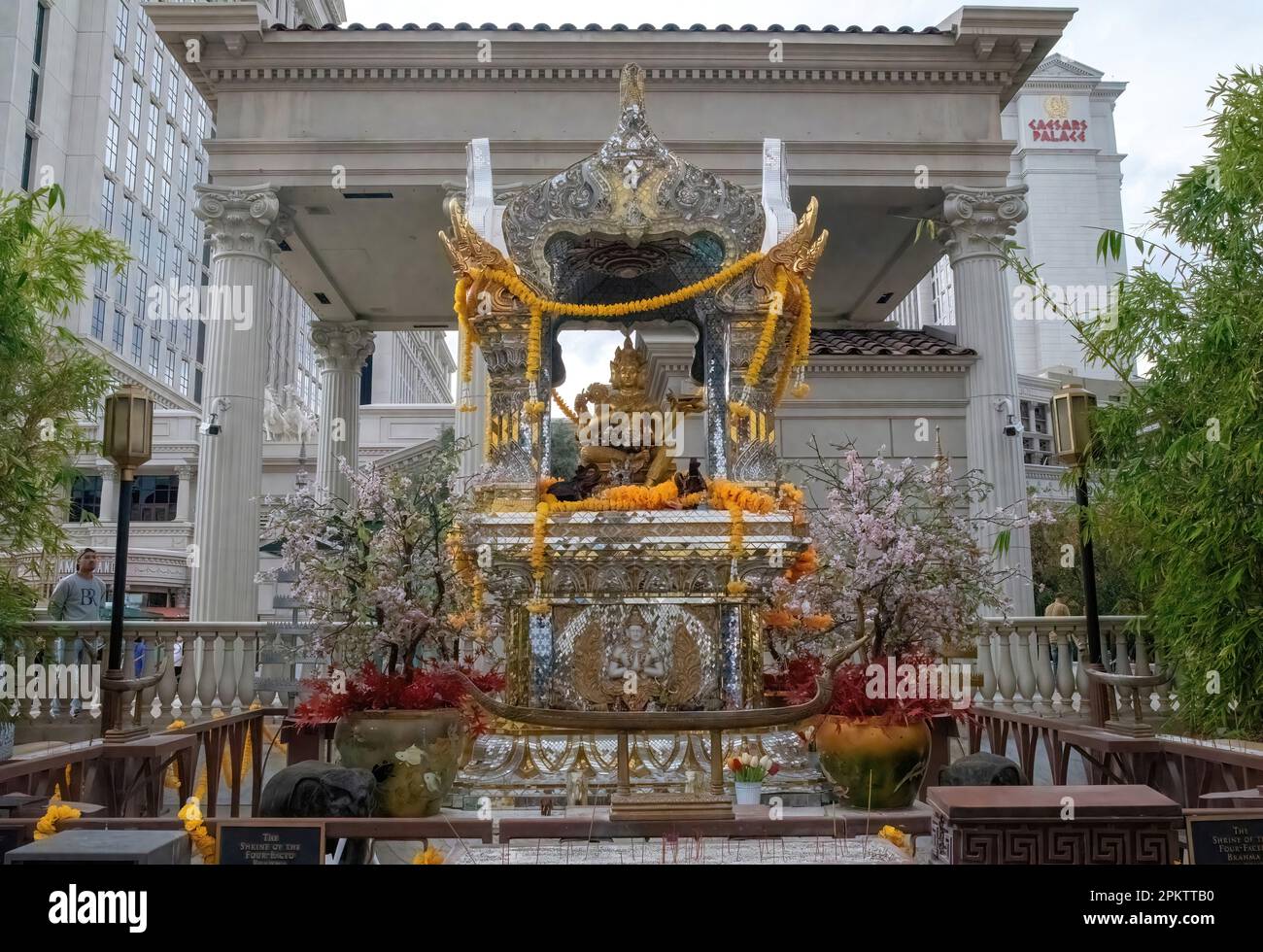 Shrine of Four-Faced Brahma; a hindu shrine at Caesars Palace in Las ...