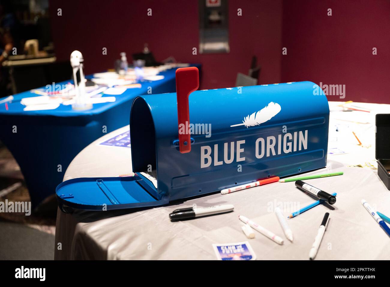 Los Angeles, California, USA. 8th Apr, 2023. A Blue Origin mailbox for ...