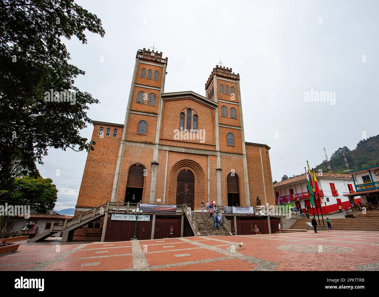 Jerico, Antioquia - Colombia - April 04, 2023. Cathedral of Catholic ...