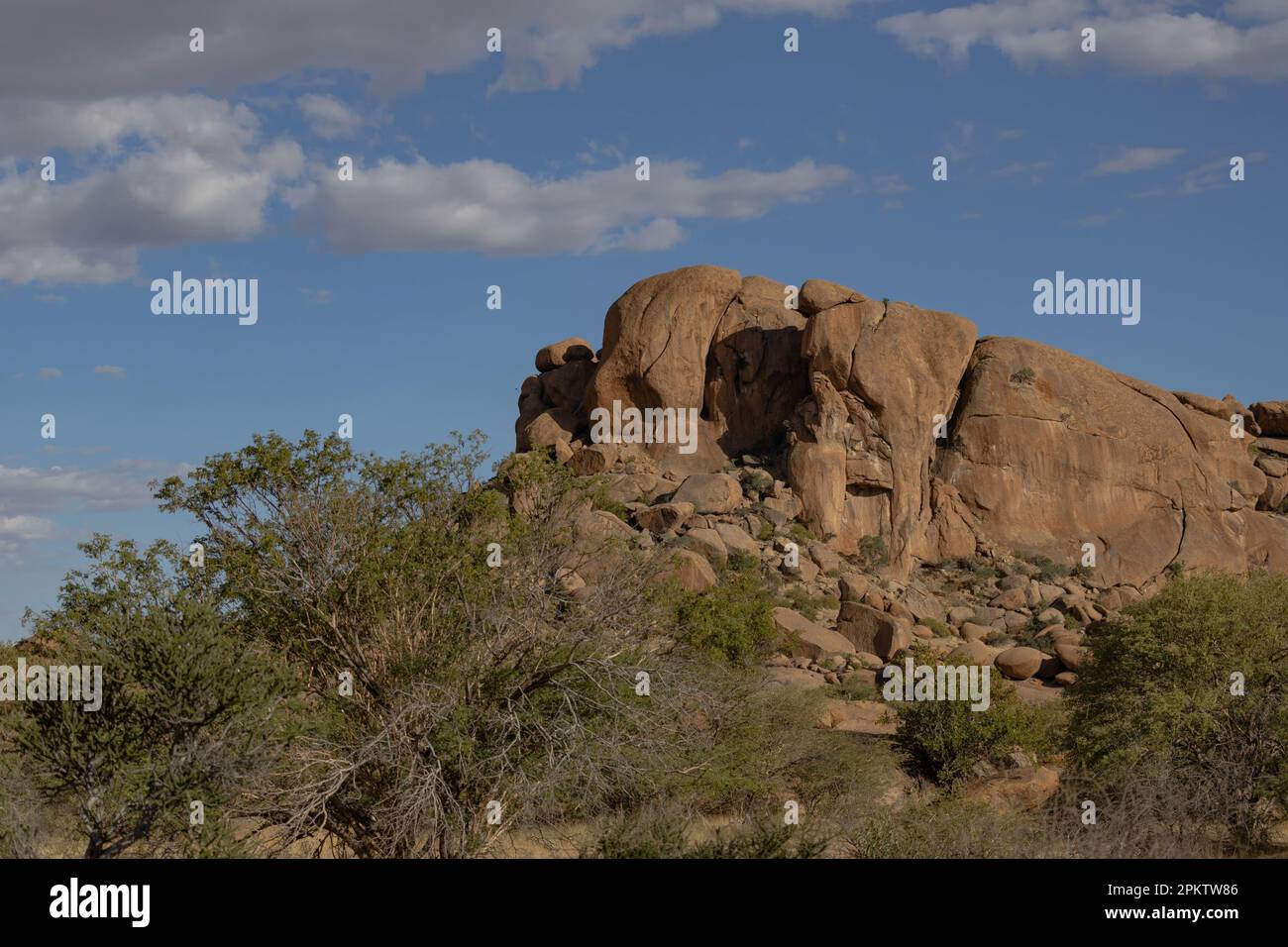 rock formation, called elephants head, in erongo region of namibia ...