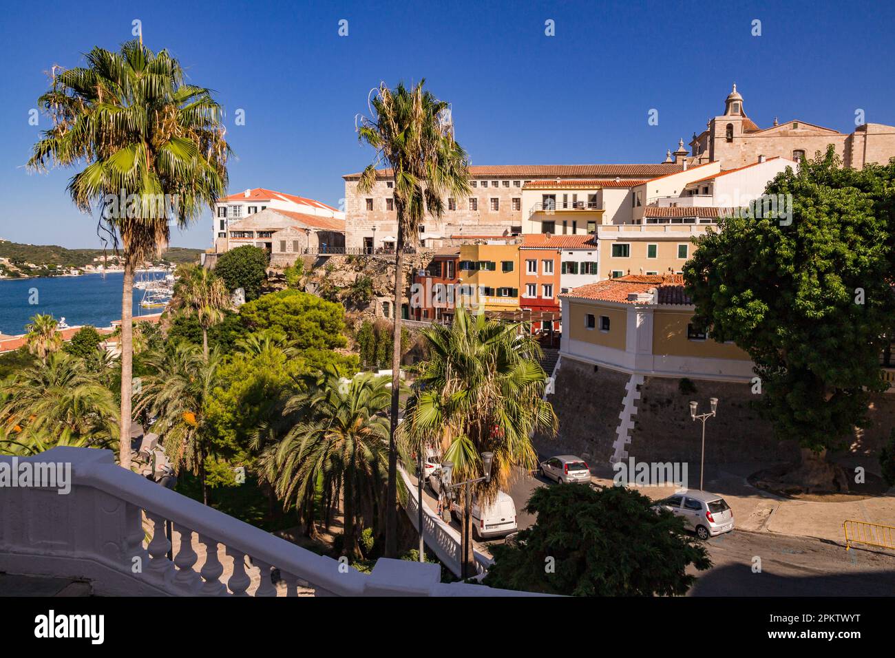 View from the viewpoint Mirador del Pont des Castell on Parc Rochina ...