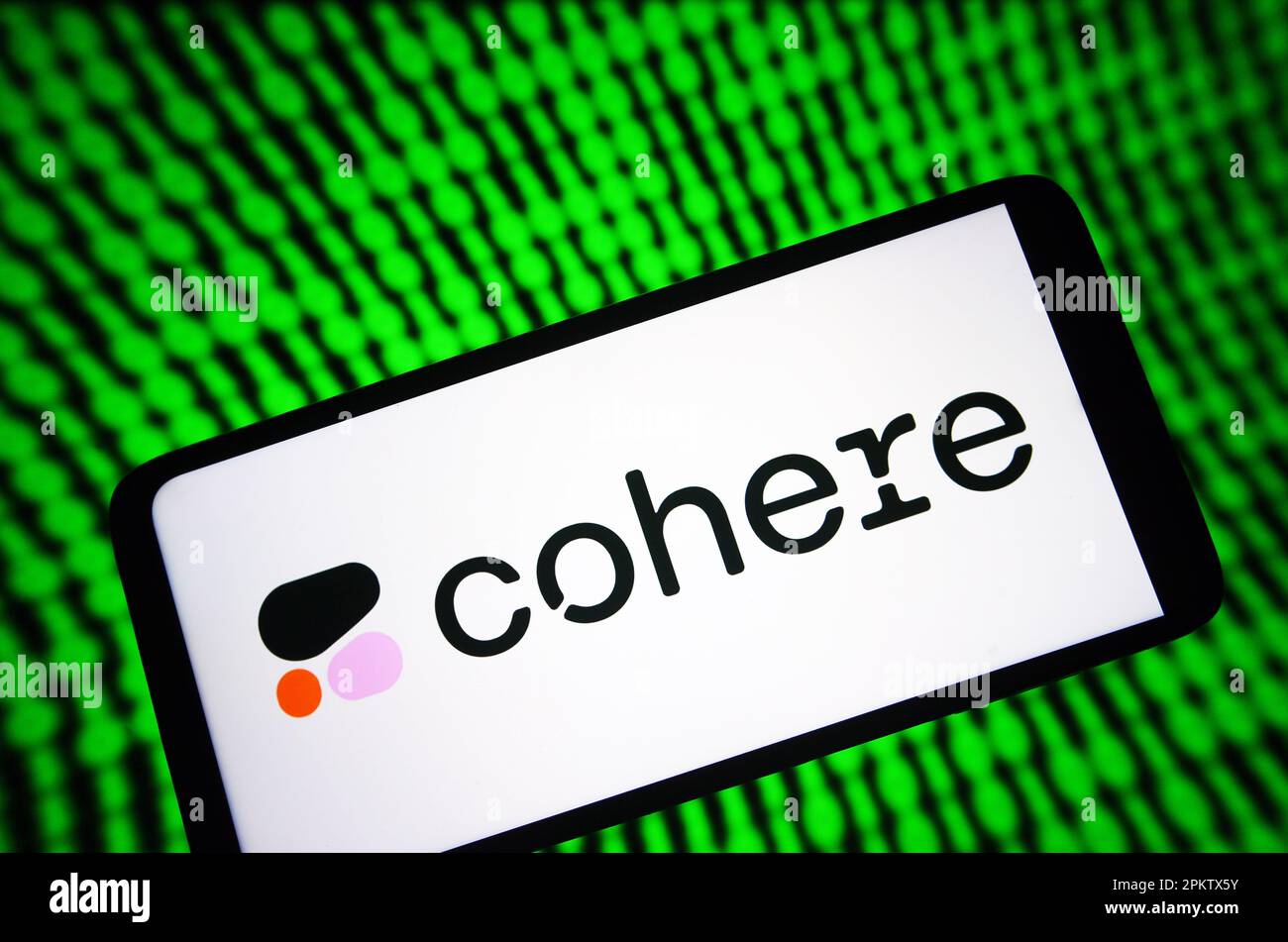 In this photo illustration, Cohere logo is seen on a smartphone screen ...