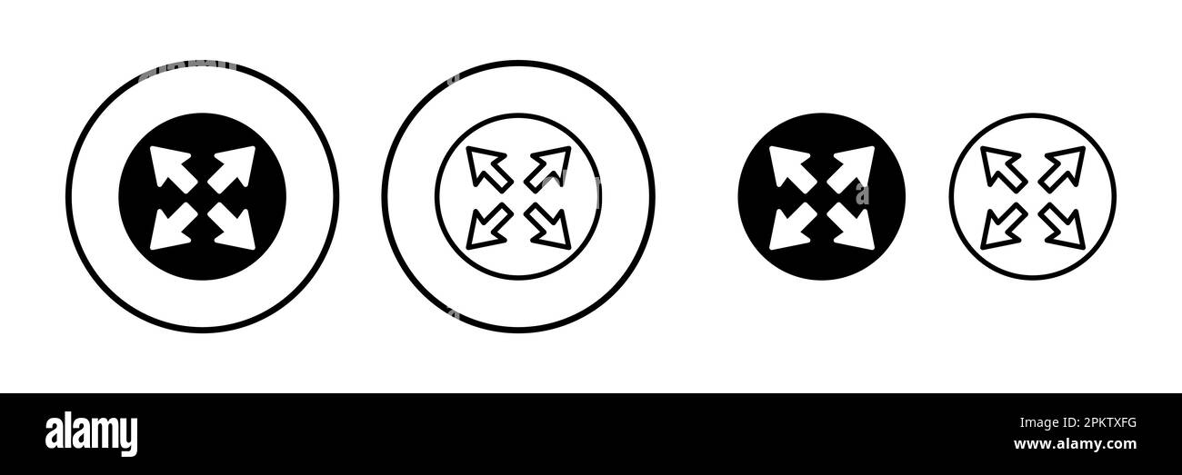 Fullscreen icon vector. expand fullscreen icon Stock Vector Image & Art ...