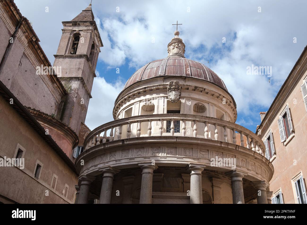 The temple of San Pietro in Montorio in the city of Rome. This is the ...
