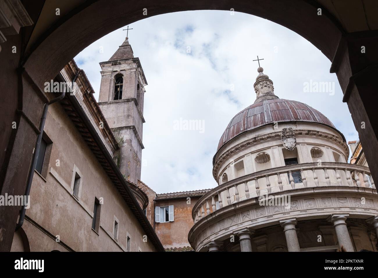 The temple of San Pietro in Montorio in the city of Rome. This is the work of the architect ...