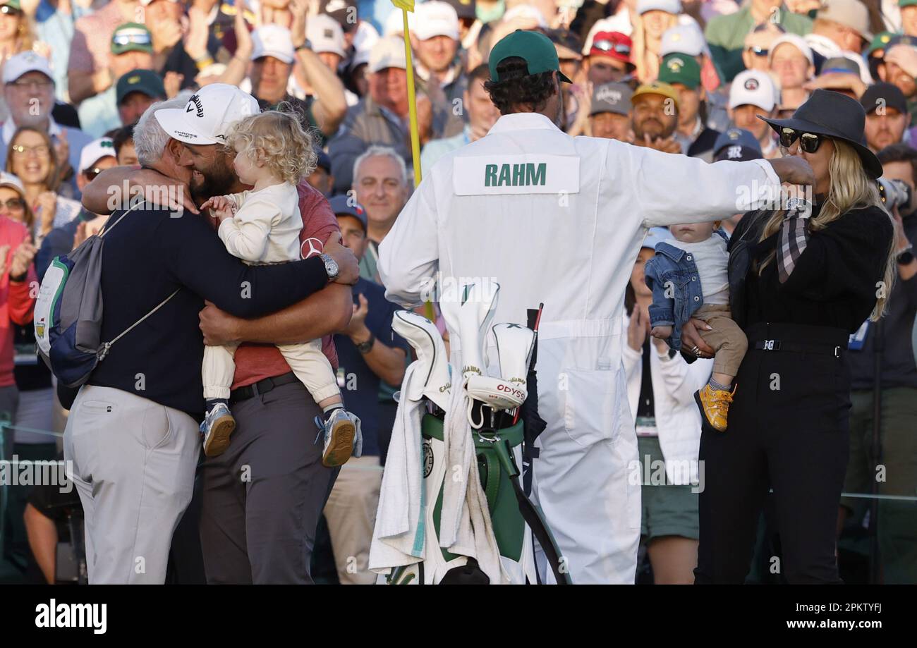 Augusta, United States. 09th Apr, 2023. Jon Rahn (second from left ...