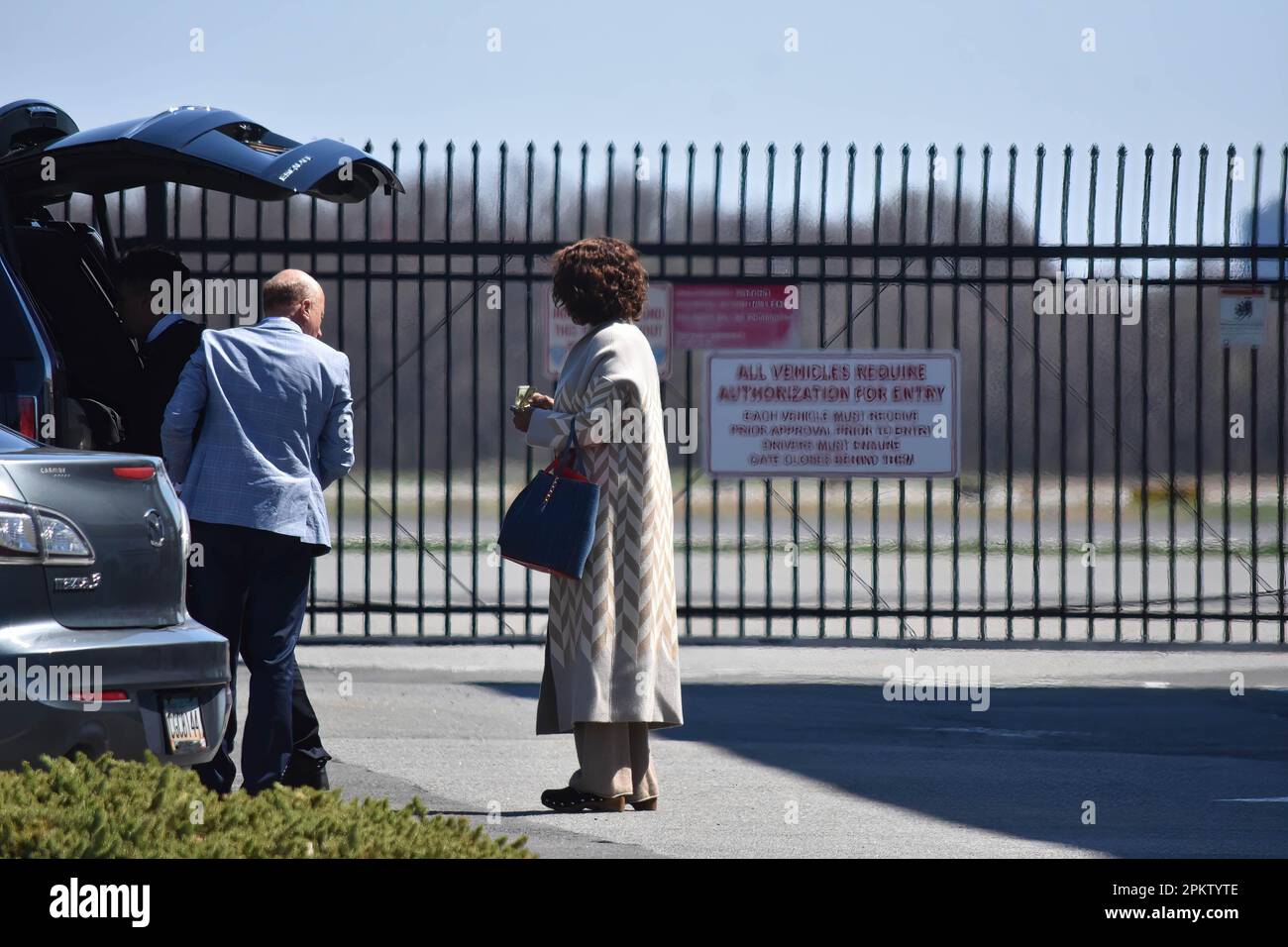 Oprah Winfrey is seen at the terminal after her private jet landed at ...