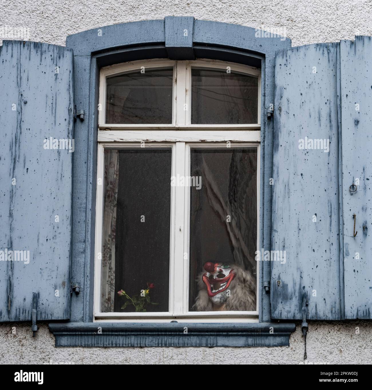 window decorations in Basel Switzerland for the Fasnacht Carnival Stock ...