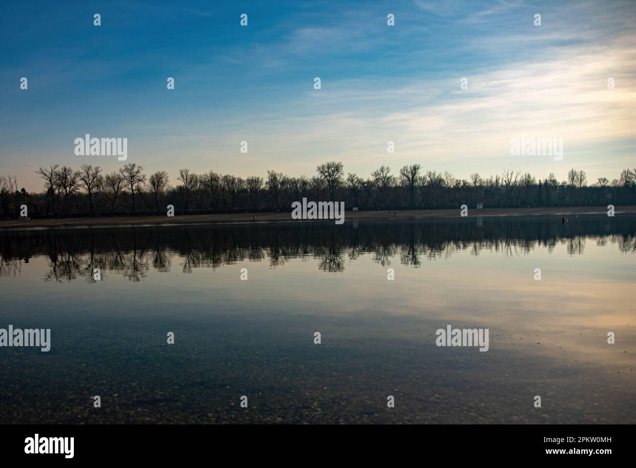 Lake reflections, Ada Ciganlija, Belgrade, Serbia Stock Photo - Alamy