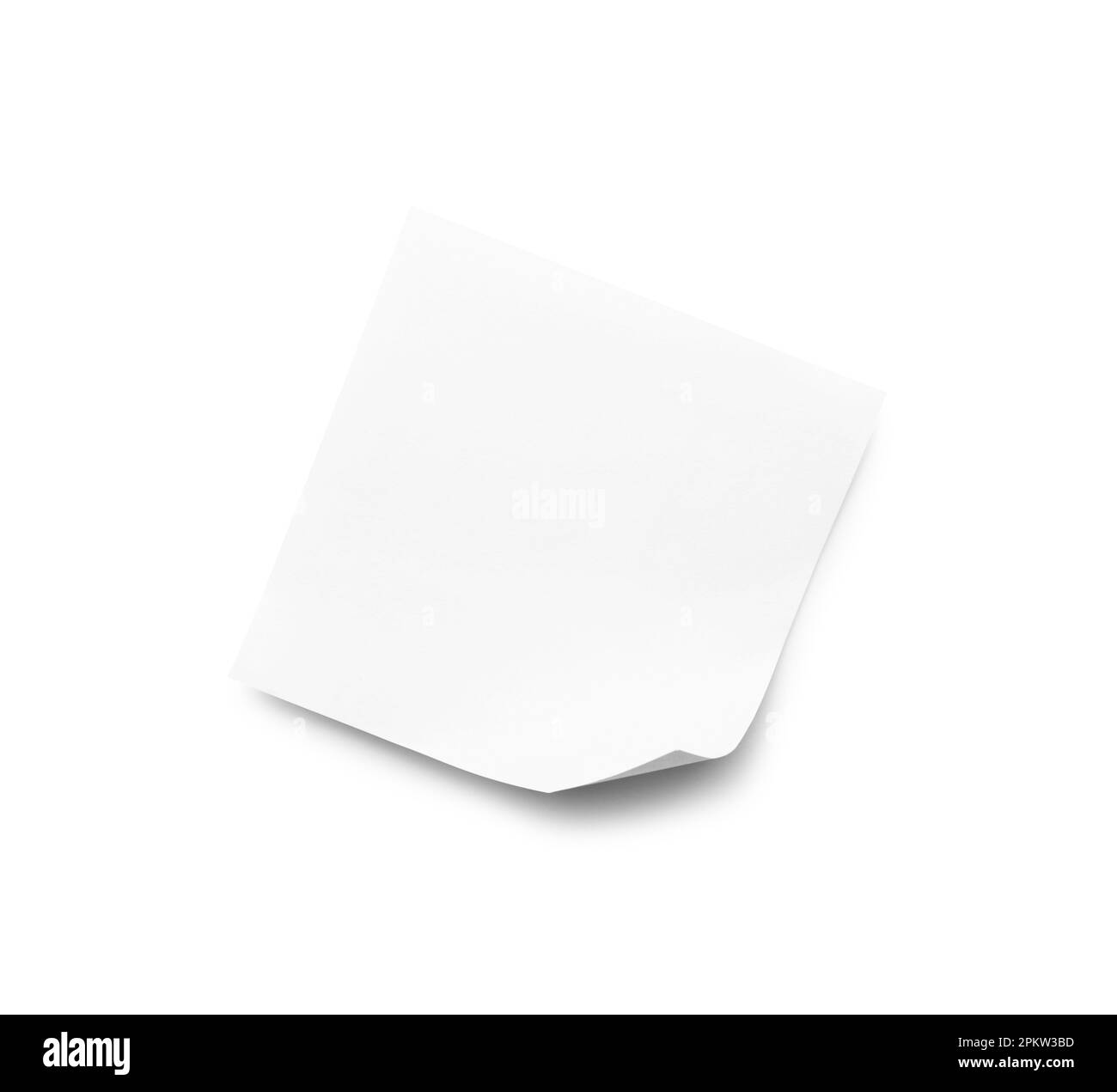 Blank sticky note on white background, top view Stock Photo - Alamy