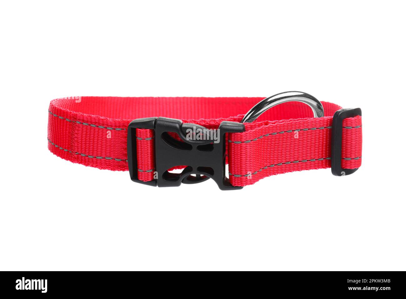 New textile dog collar isolated on white Stock Photo - Alamy