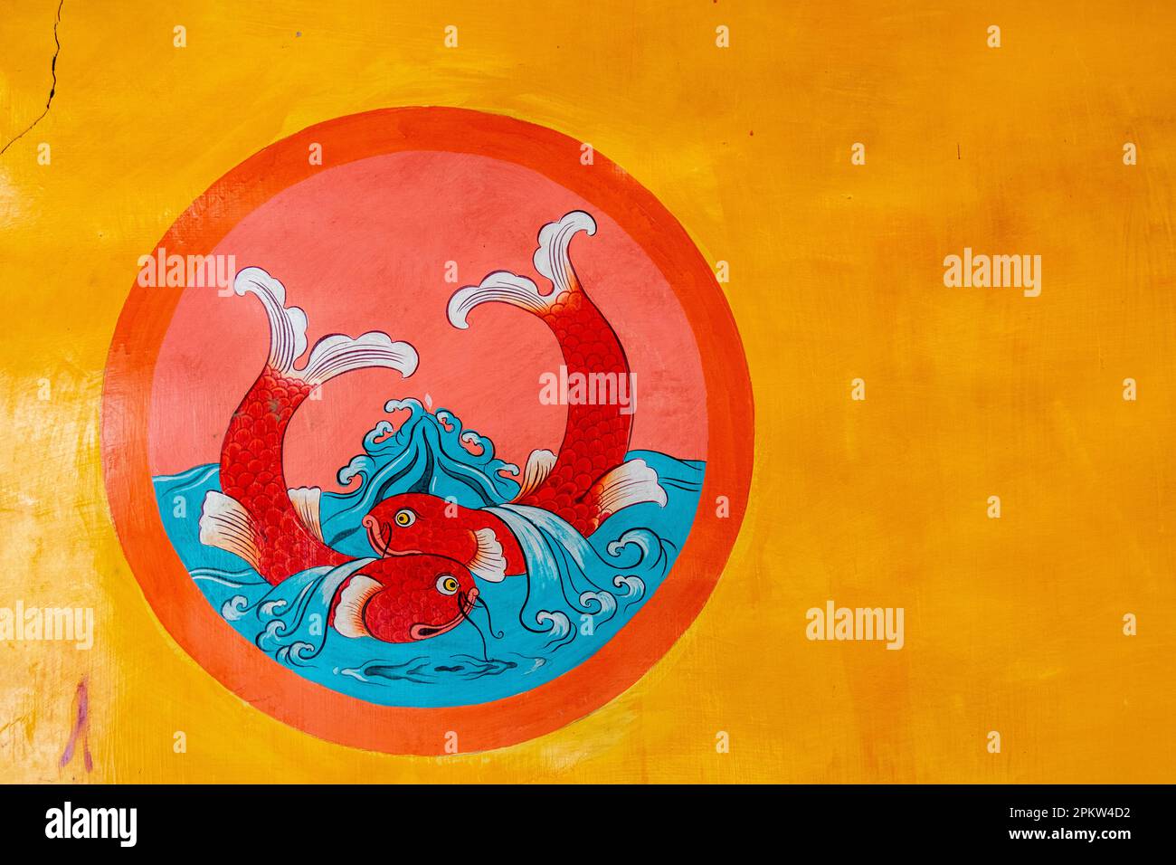 Wall painting in Sani Monastery, Zanskar, Ladakh, India Stock Photo - Alamy