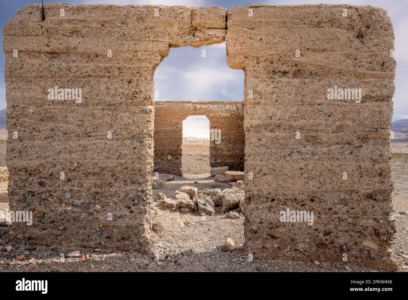 Death Valley CA USA - Feb 17 2023: Ruins at Ashford Mill Stock Photo ...