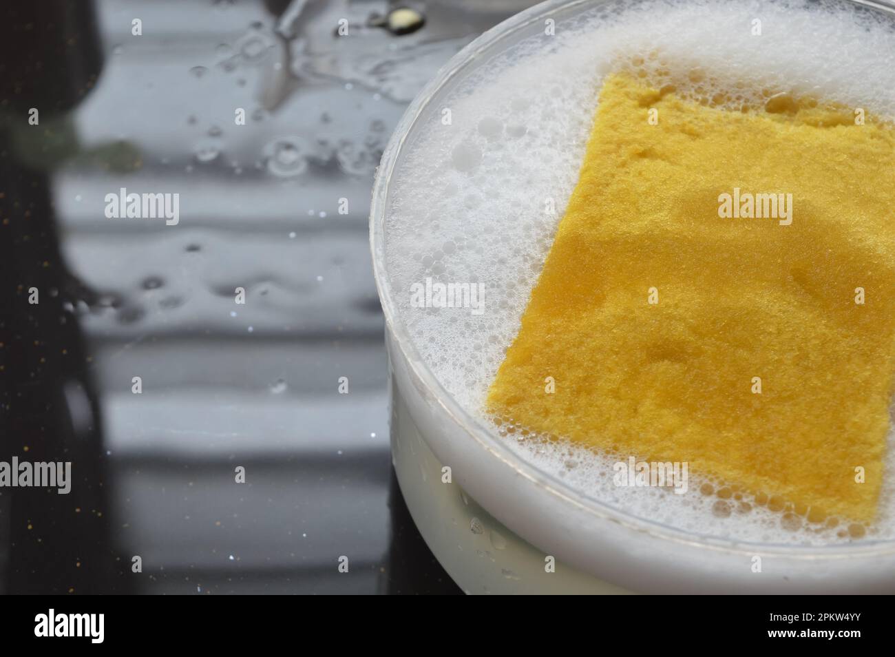 Soapy dish sponge sink hi-res stock photography and images - Alamy