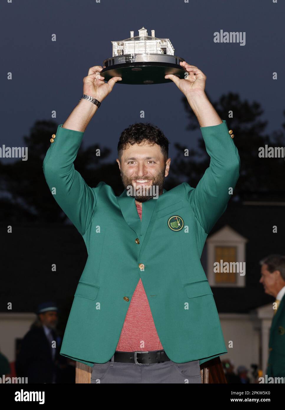 Augusta, United States. 09th Apr, 2023. Jon Rahm of Spain celebrates ...