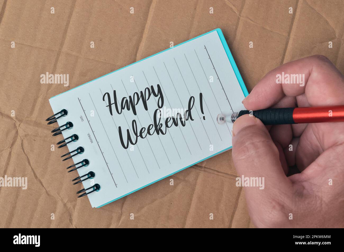 Happy weekend quote design hi-res stock photography and images - Alamy