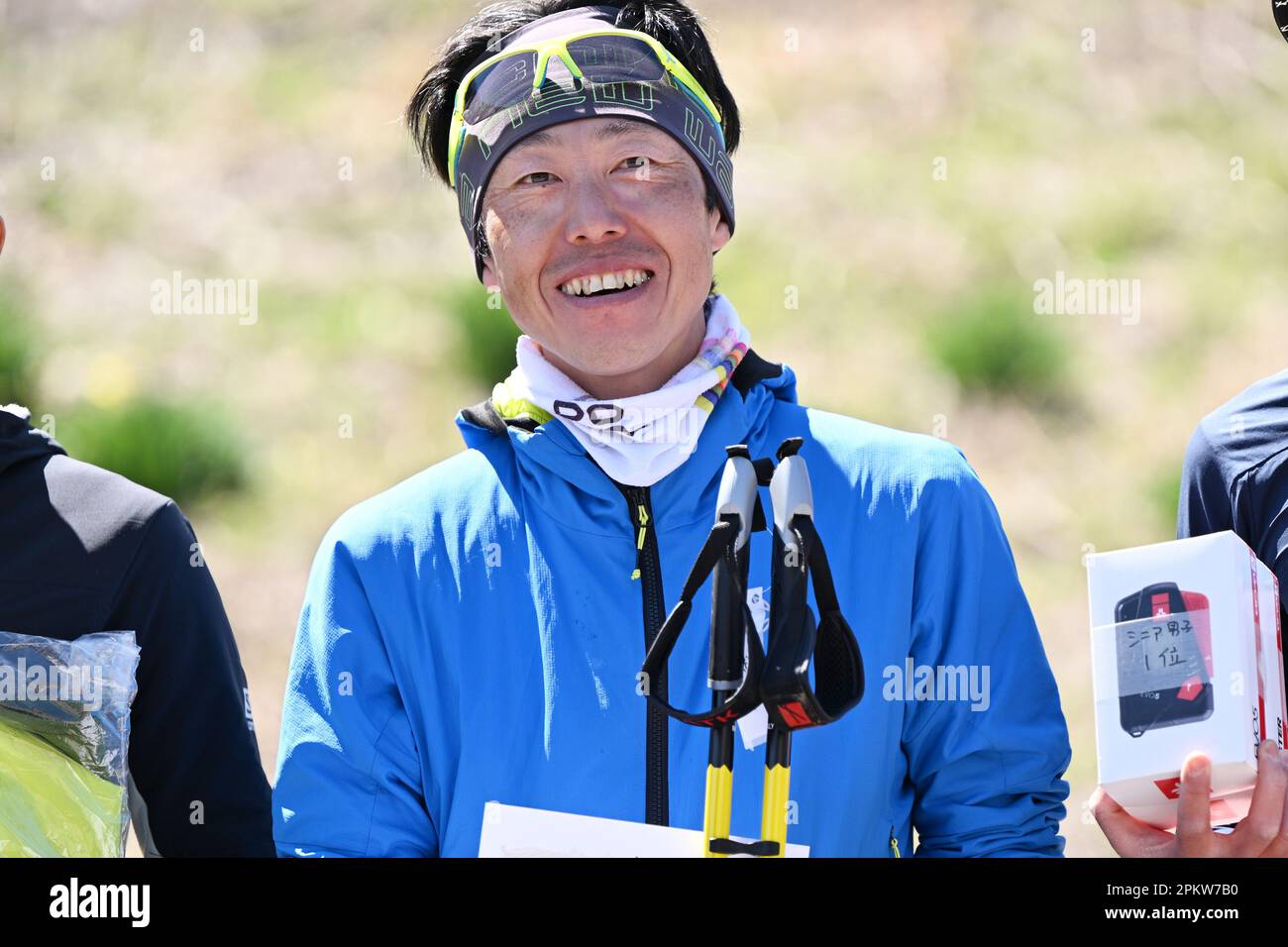 Nagano, Japan. Credit: MATSUO. 9th Apr, 2023. Junichi Kato Ski Mountaineering : Hakuba Happo ...