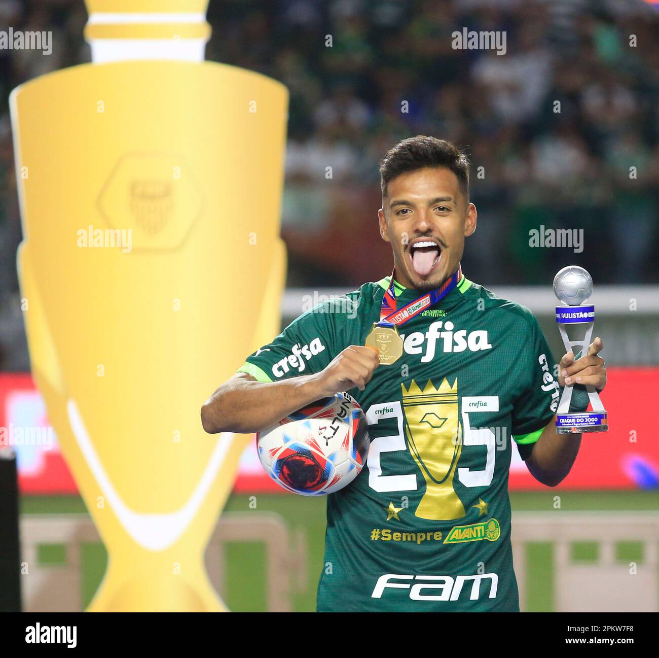 April 9, 2023, Sao Paulo, SP, Brazil: Gabriel as a boy during a match ...