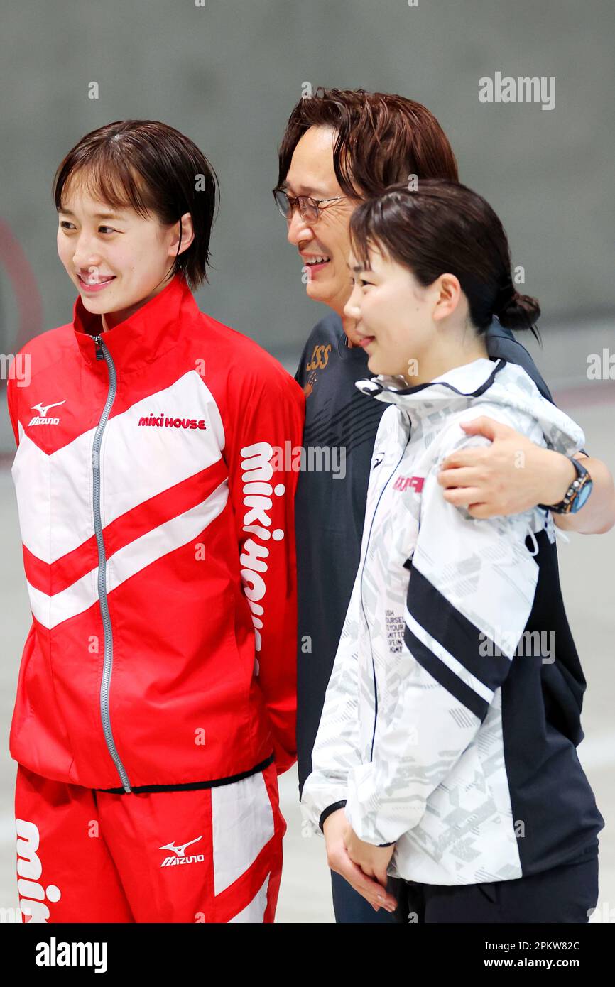 Tokyo, Japan. 7th Apr, 2023. (L-R) Yuka Mabuchi, Suei Mabuchi, Haruka Enomoto Diving : Tsubasa ...