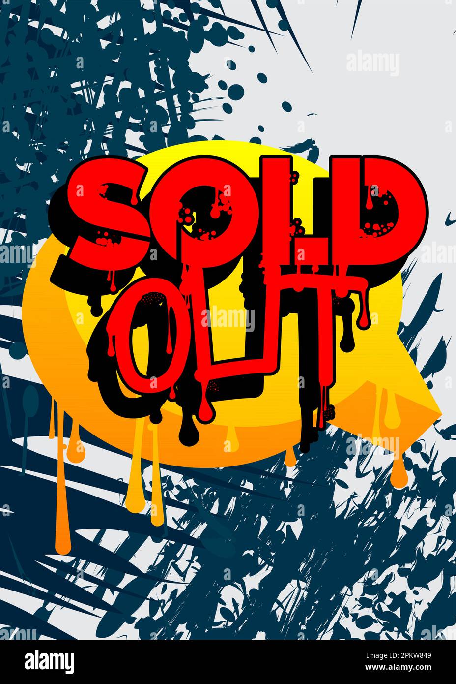 Sold Out Graffiti word tag. Abstract modern street art business ...