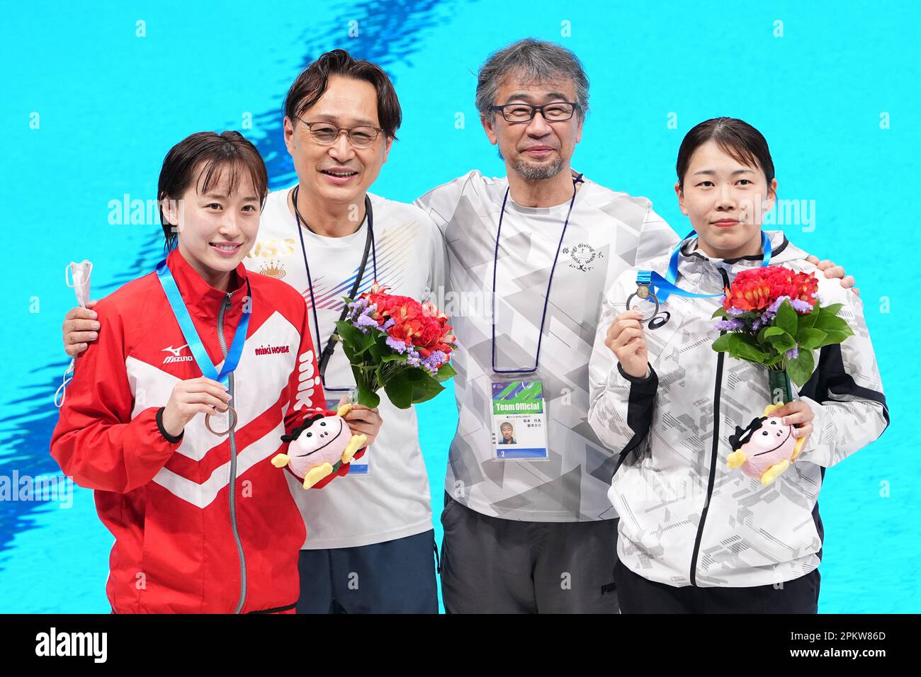 Tokyo, Japan. 8th Apr, 2023. (L-R) Yuka Mabuchi, Suei Mabuchi, Yukio ...