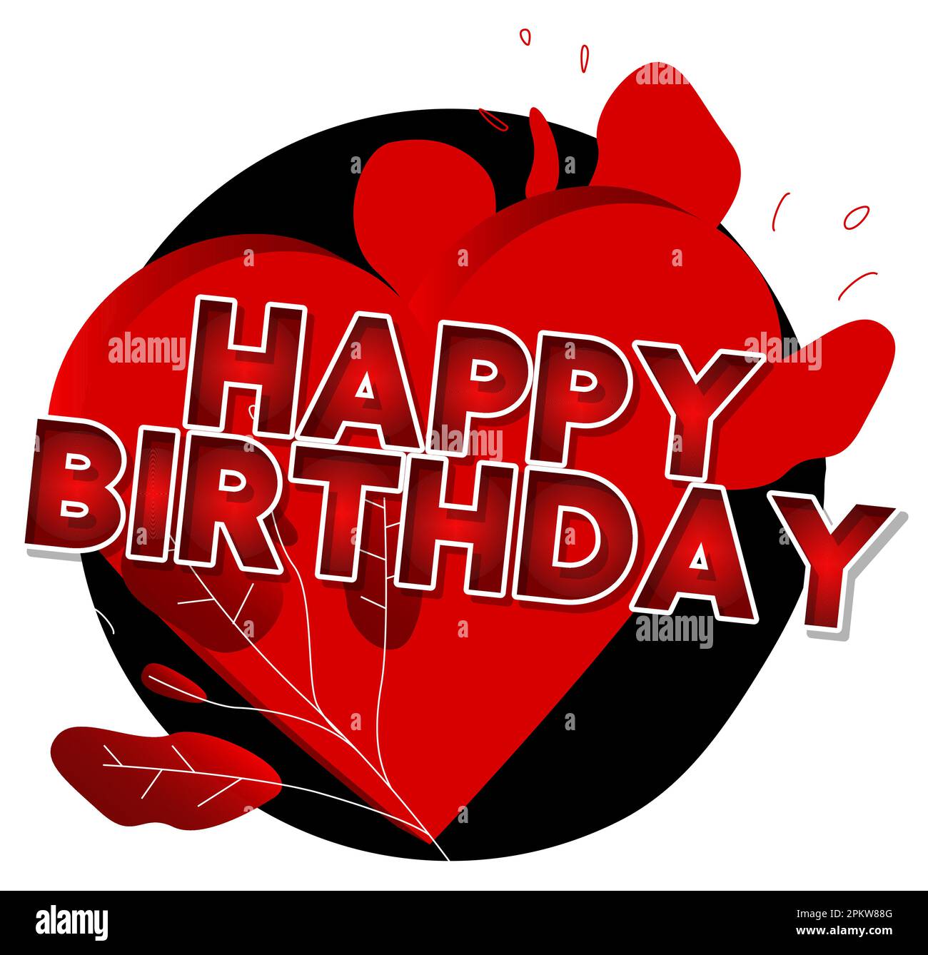 Hearts with Happy Birthday text. Abstract Heart holiday background ...
