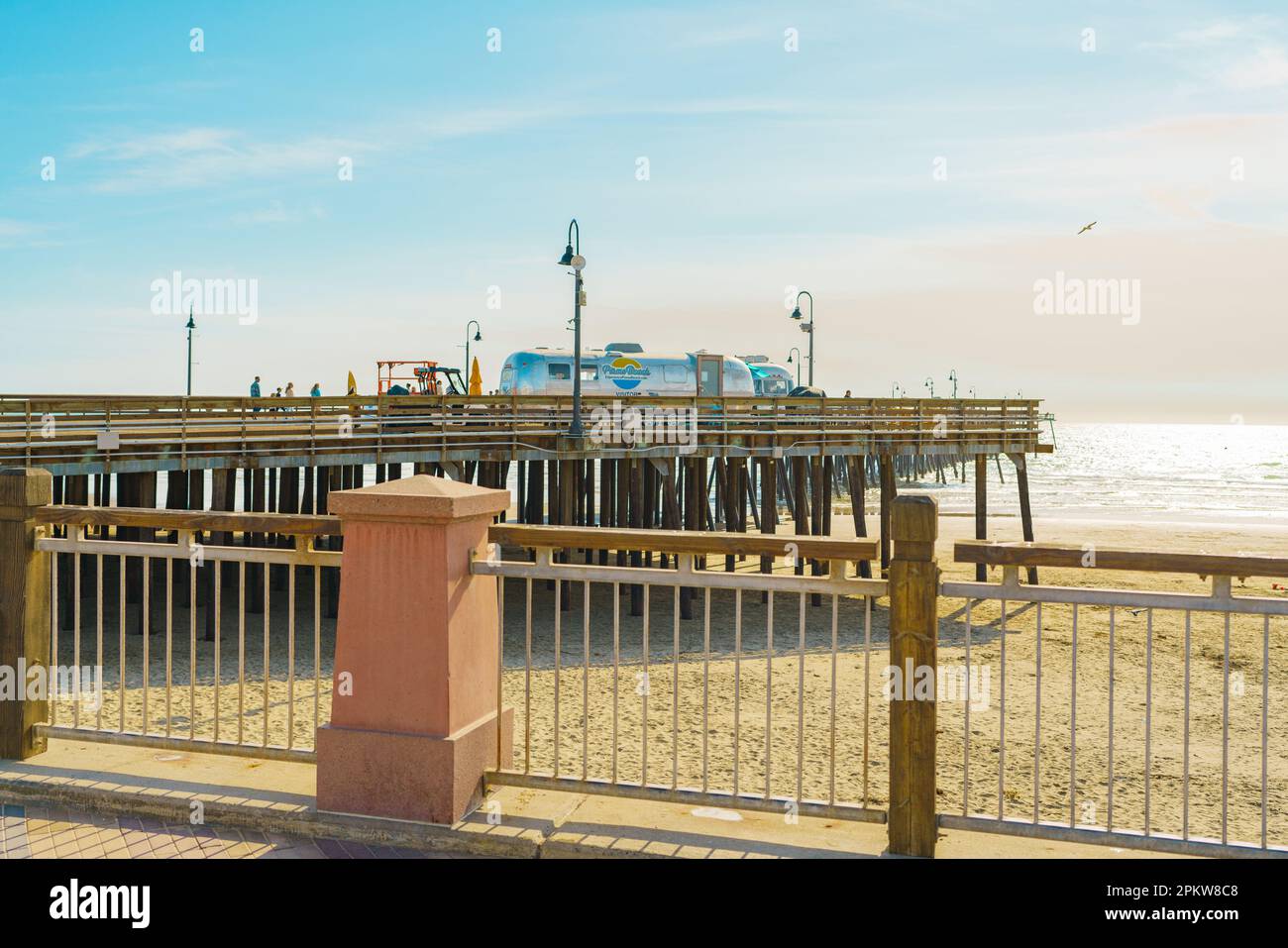 Pismo Beach, California, USA - April 6, 2023. Pismo Beach pier and ...