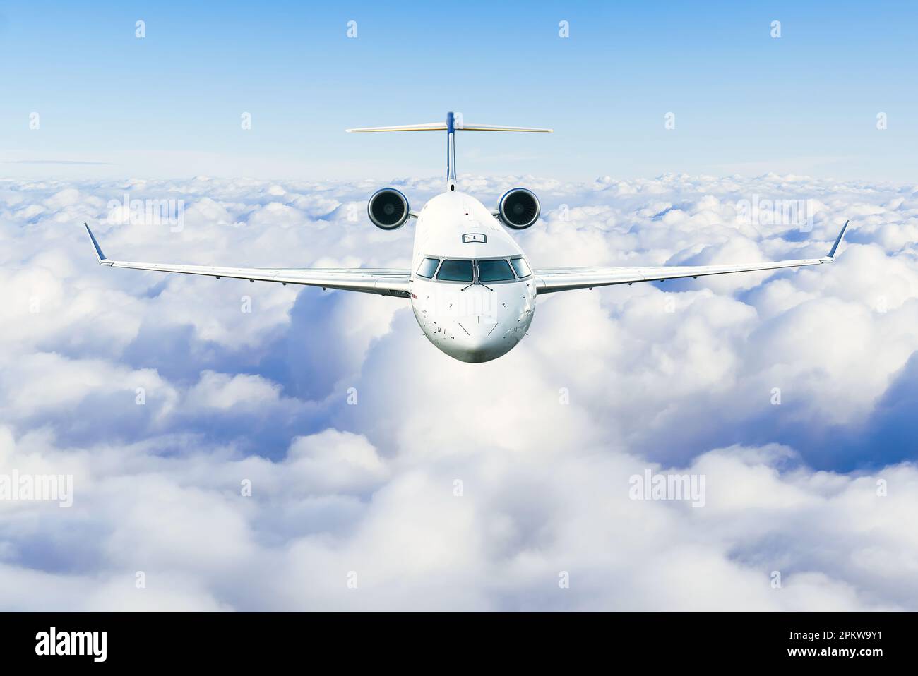 aircraft on runway preparing for takeoff at the airport. Preparation of ...