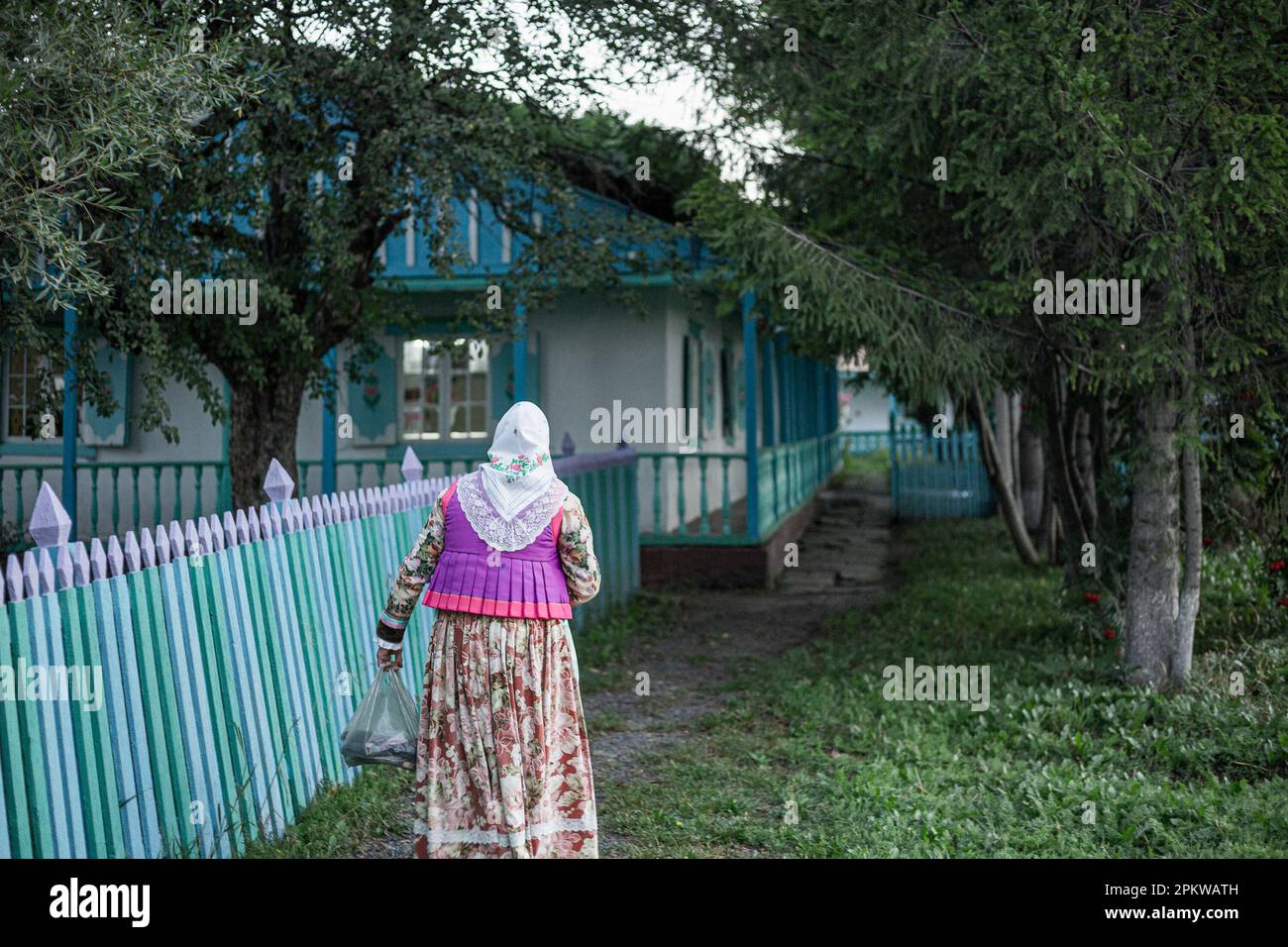 Doukhobors devotee heads to the prayer room in the morning. Doukhobors ...